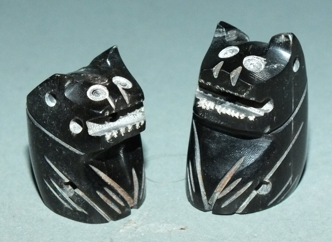 Two Filled Horn Tiger Amulets Pendants Thailand - Etsy