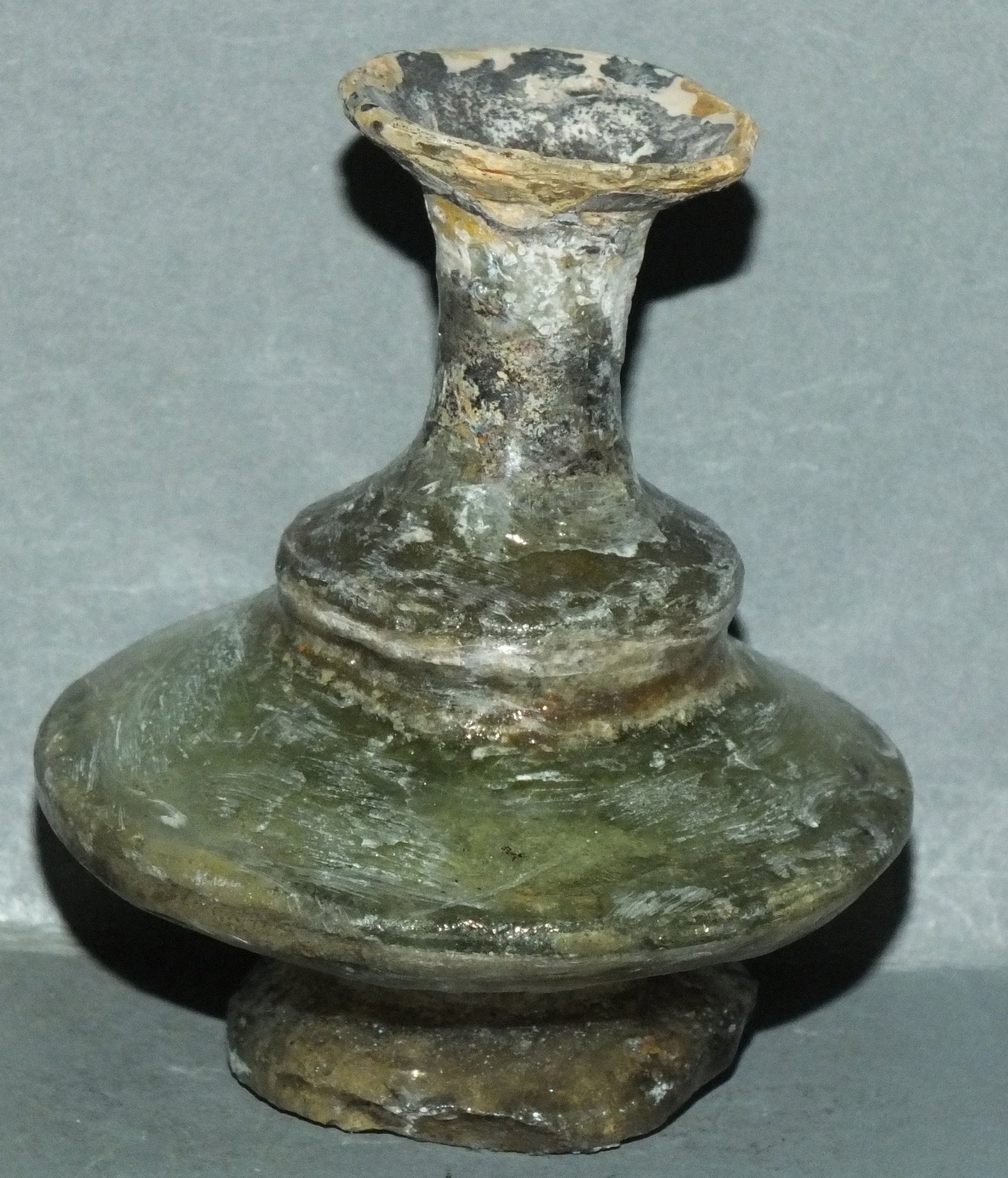 Ancient Roman Glass Bottle Vase Vessel Pot Beautiful Patina | Etsy