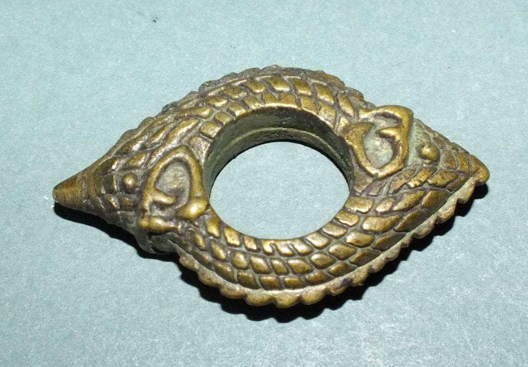 Brass Naga Snake Amulet Ring Pendant Thailand FREE SHIPPING - Etsy
