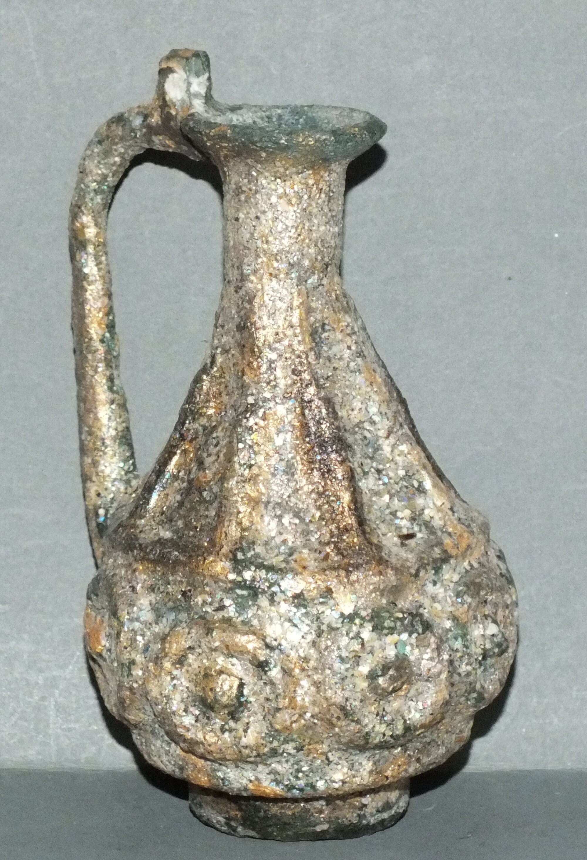 Outstanding ANCIENT ROMAN GLASS Jug With Handle Vase Beautiful Patina ...