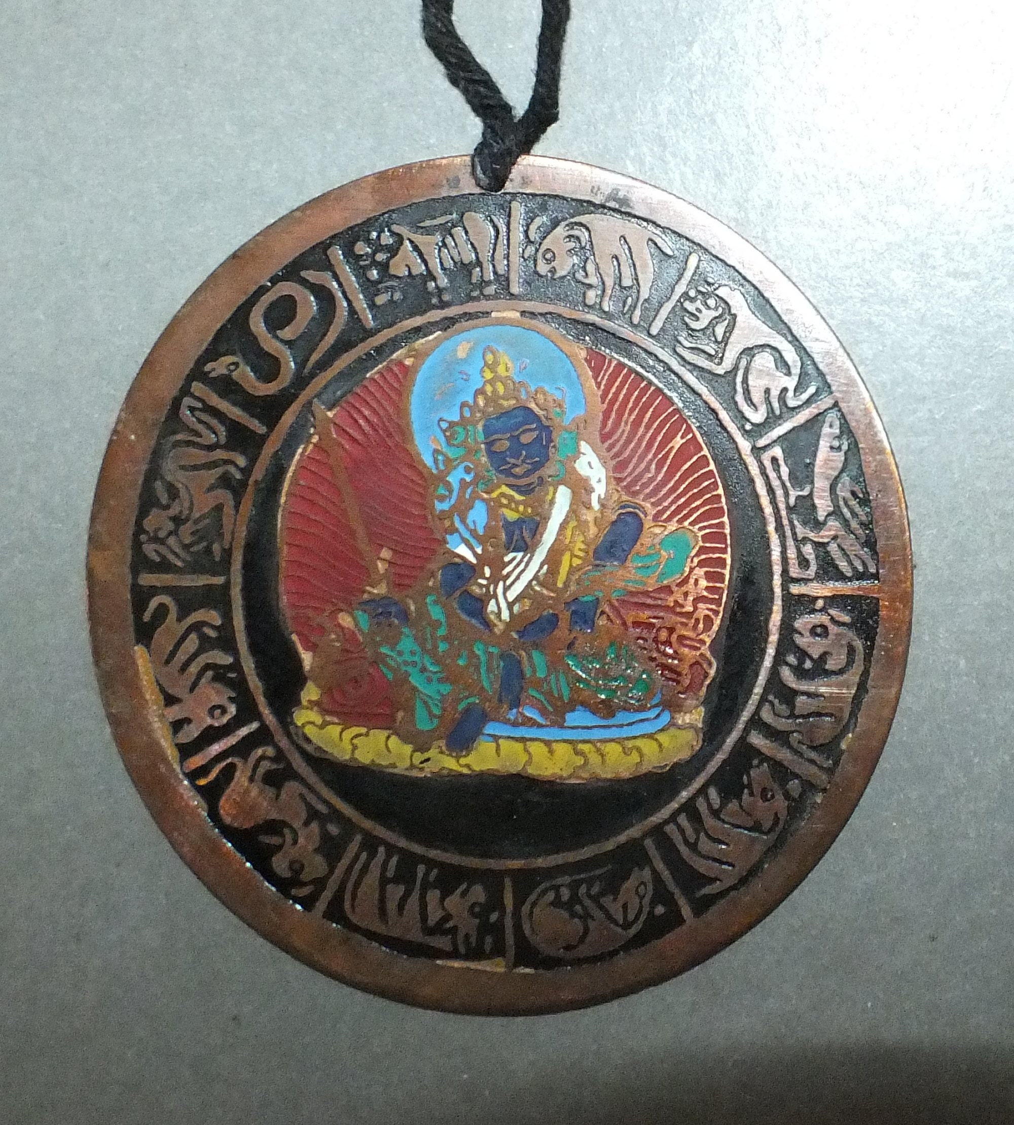 Large Buddhist Copper Amulet Pendant With Bodhisattva - Etsy UK