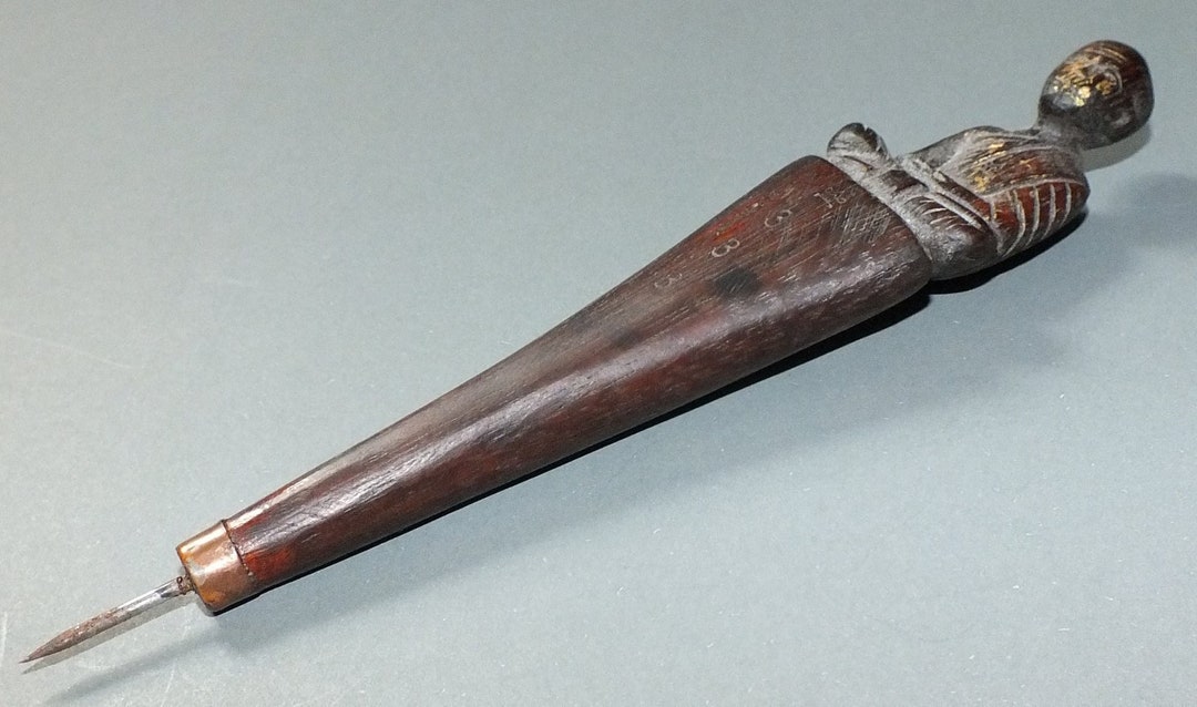 Rare Wooden Stylus for Inscribe Palm Leaf Manuscripts Thailand Monk ...