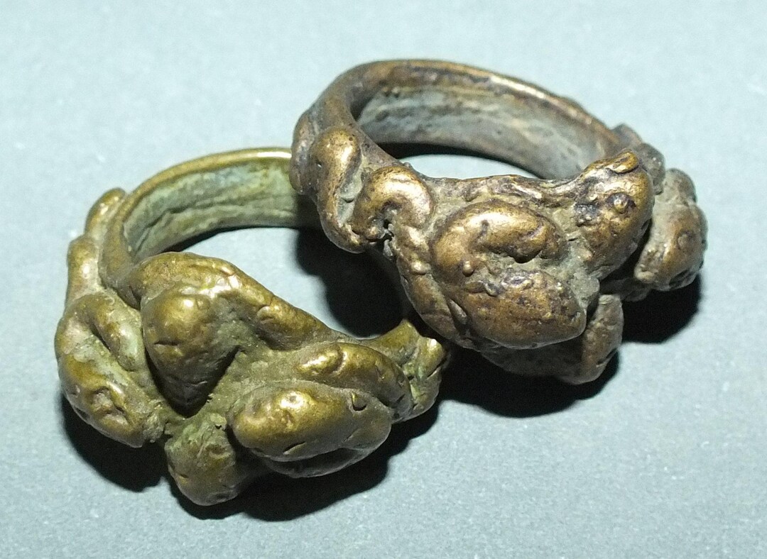 Two Brass Naga Snake Amulets Talisman Rings, Pendants Thailand - Etsy