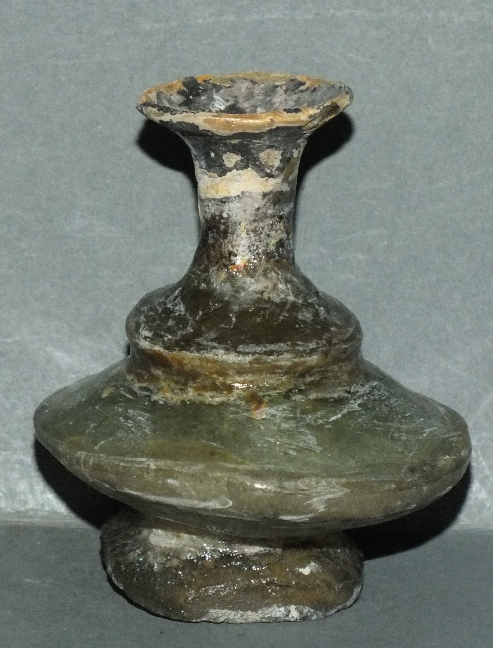 Ancient Roman Glass Bottle Vase Vessel Pot Beautiful Patina - Etsy