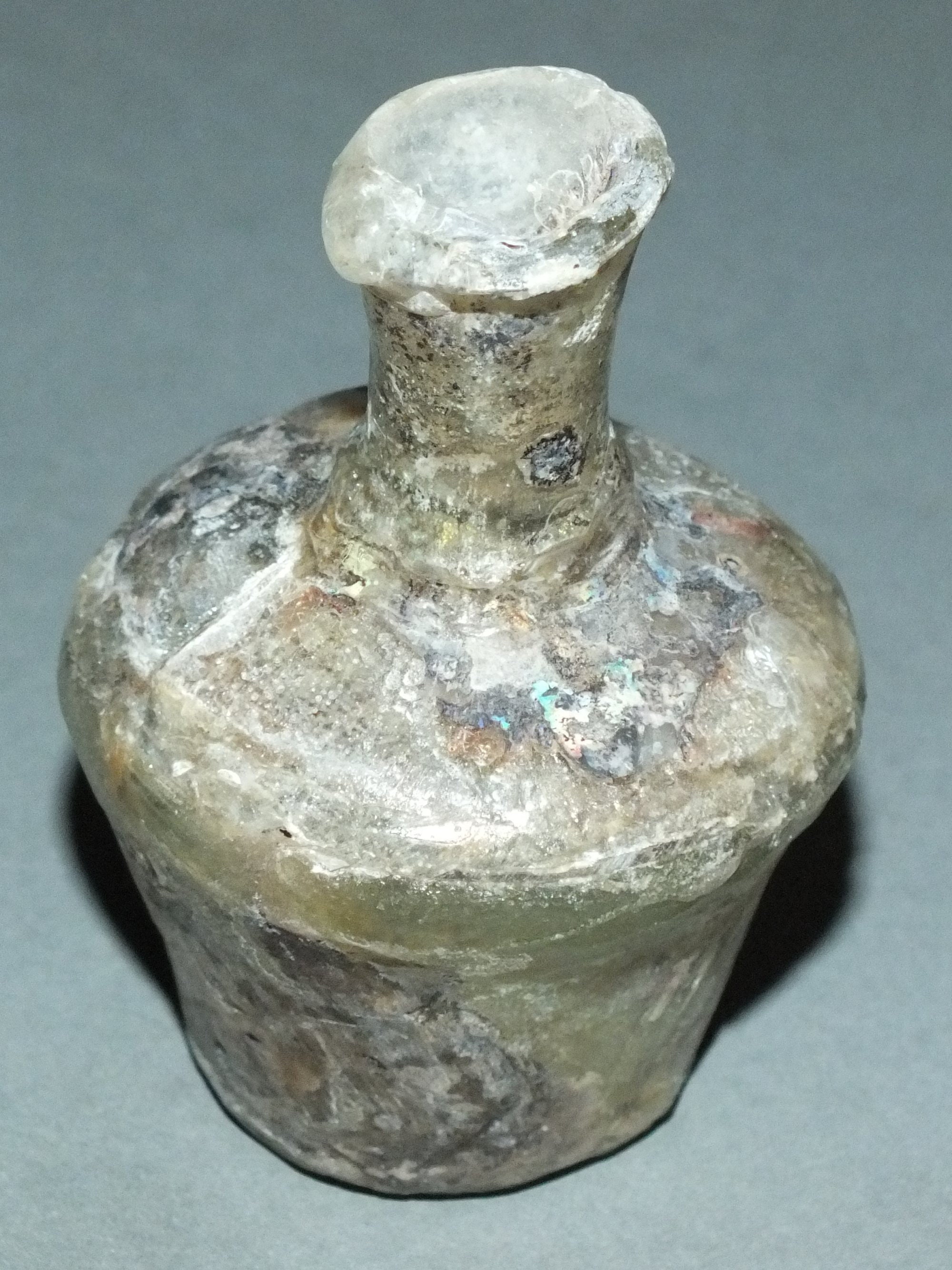 Ancient Roman Glass Bottle Vase Vessel Pot Beautiful Patina - Etsy