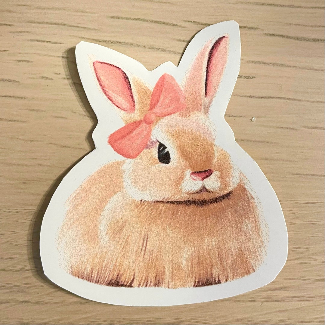 Cute Bunny Sticker - Etsy
