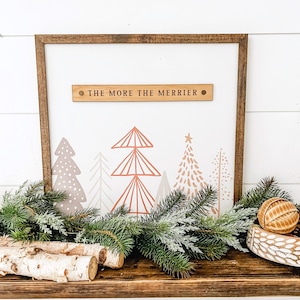 Scandinavian and Boho Style Christmas Sign, the More the Merrier ...