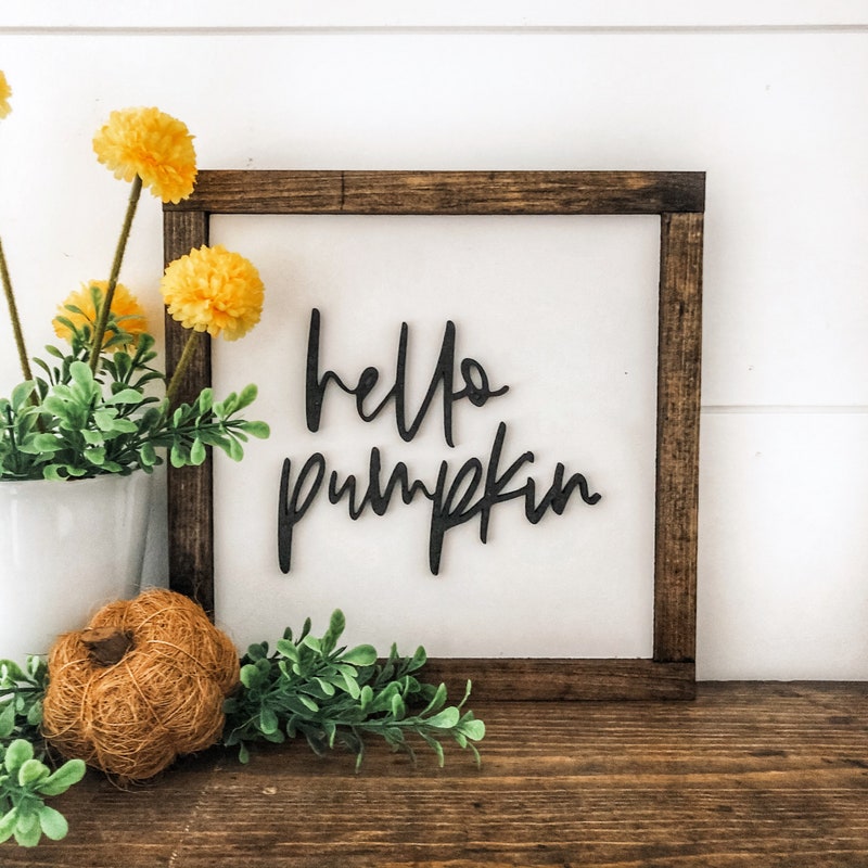 Hello Pumpkin Sign - Etsy