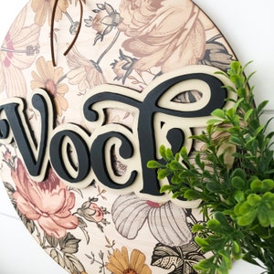 Spring Round Sign, Personalized Wood Sign, Round Wood Sign, Nursery ...