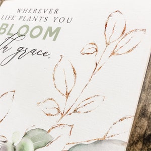 Spring Wood Sign, Farmhouse Spring Sign, Bloom With Grace, Spring Home ...