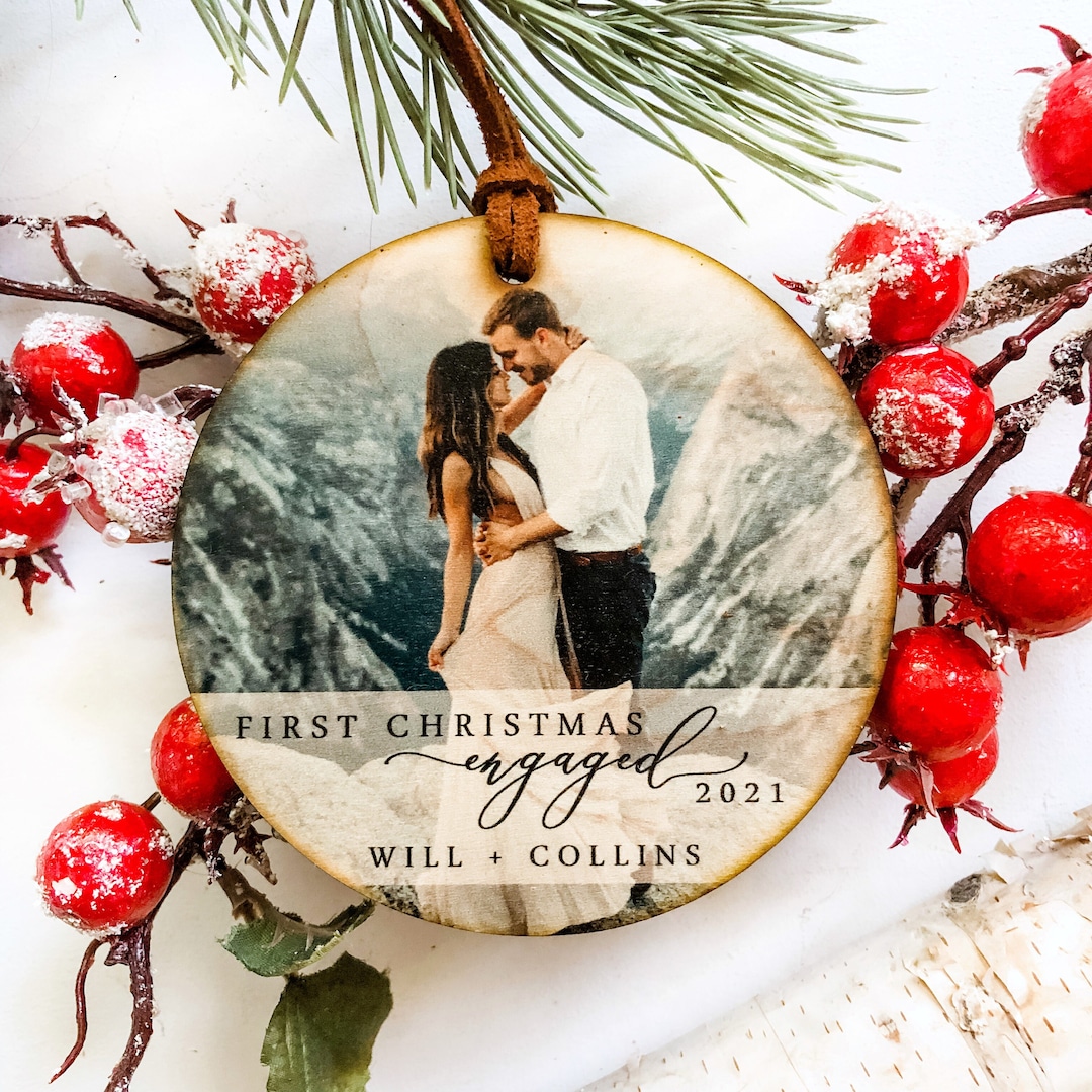 First Christmas Engaged, Engagement Ornament, First Christmas Ornament ...