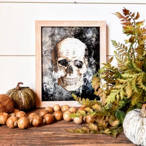 Halloween Skull Sign, Signs for Halloween, Vintage Halloween Sign ...