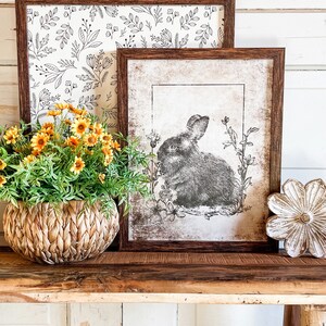 Spring Rabbit Wood Sign, Vintage Spring Sign, Unique Wood Sign, Spring ...