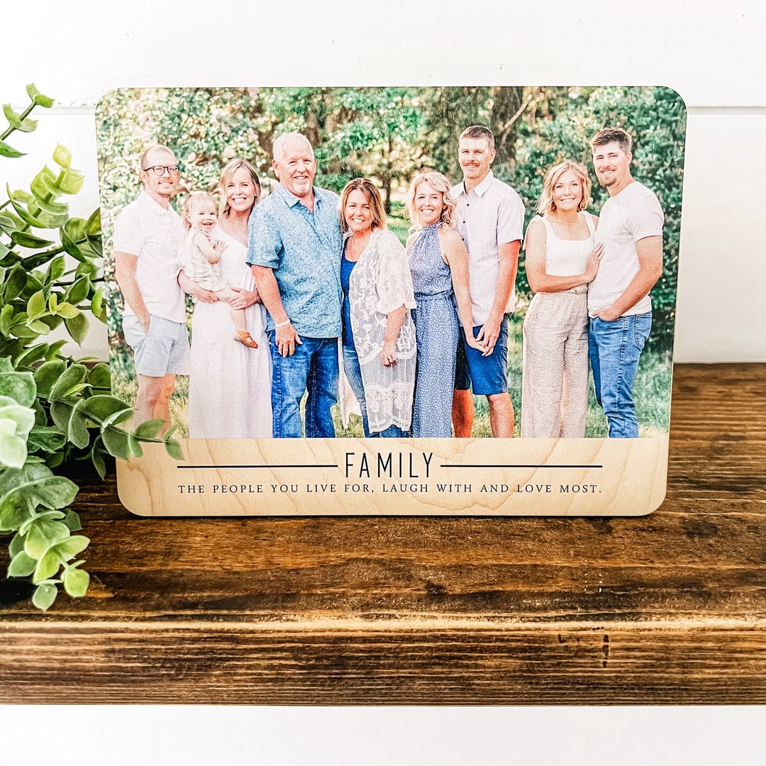 Family Photo on Wood, Office Desk Accessories, Family Photo, Gifts for ...