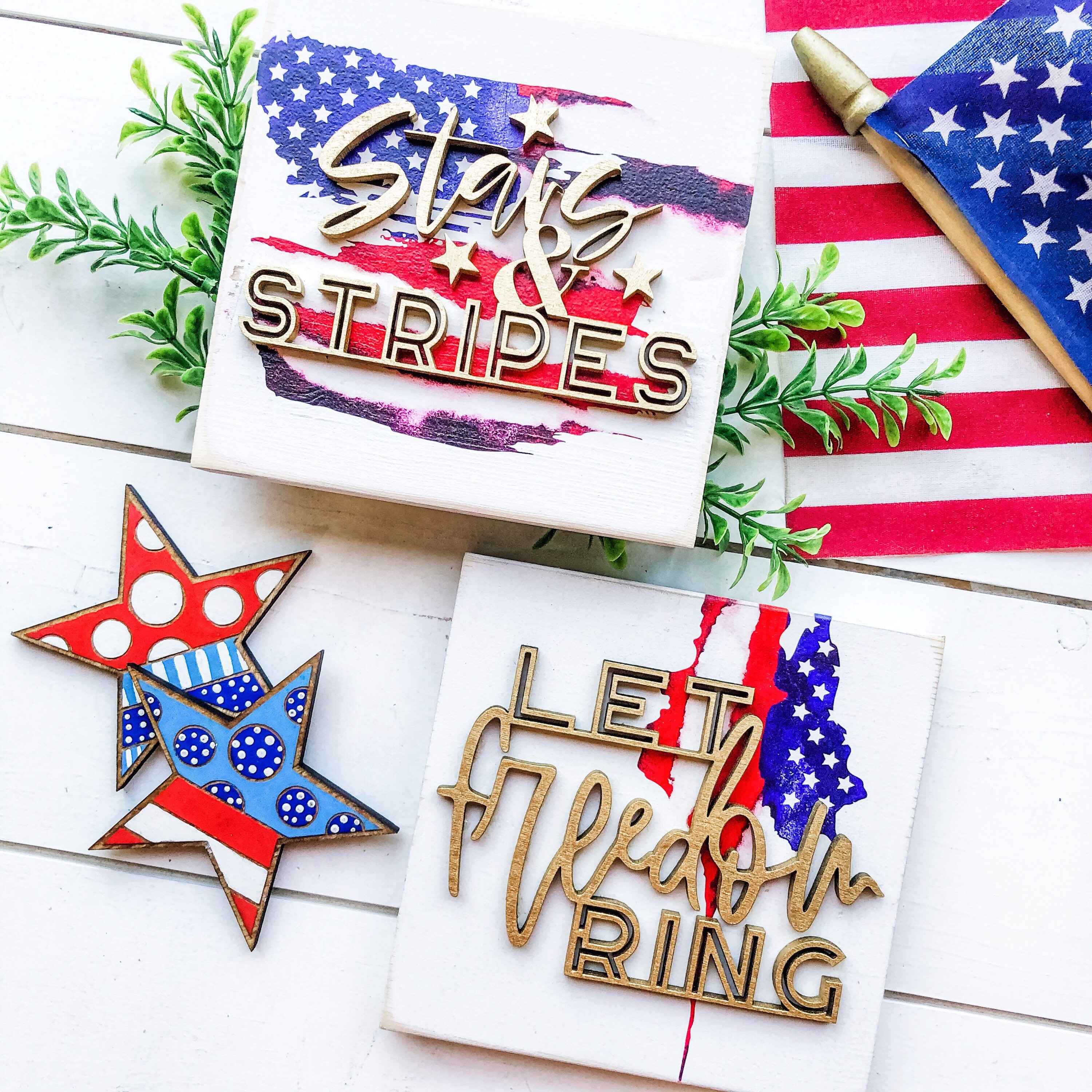 4th of July Mini Signs Tiered Tray Sign 4th of July Signs | Etsy