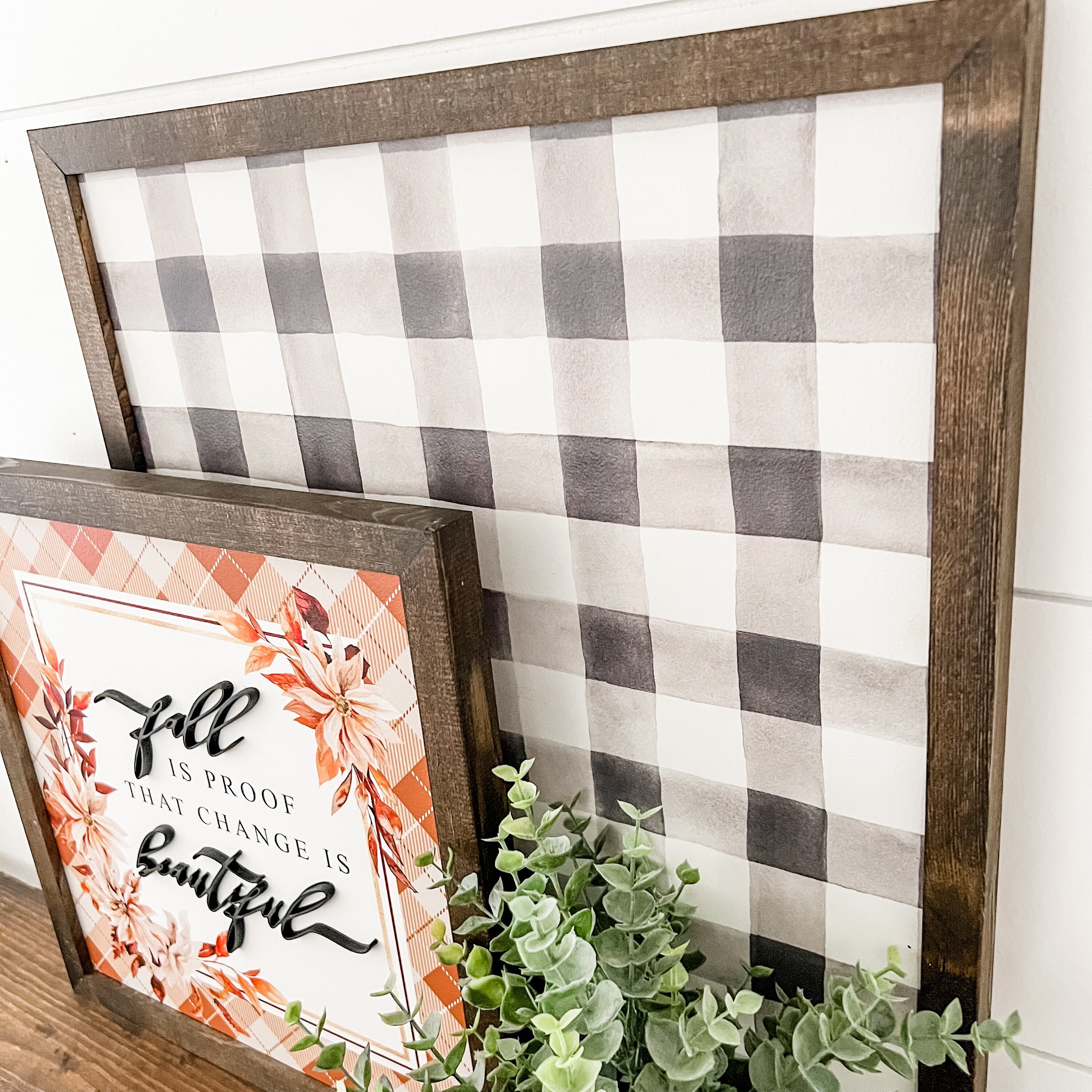 Fall Wood Sign DUO Unique Fall Decor Farmhouse Fall Signs - Etsy