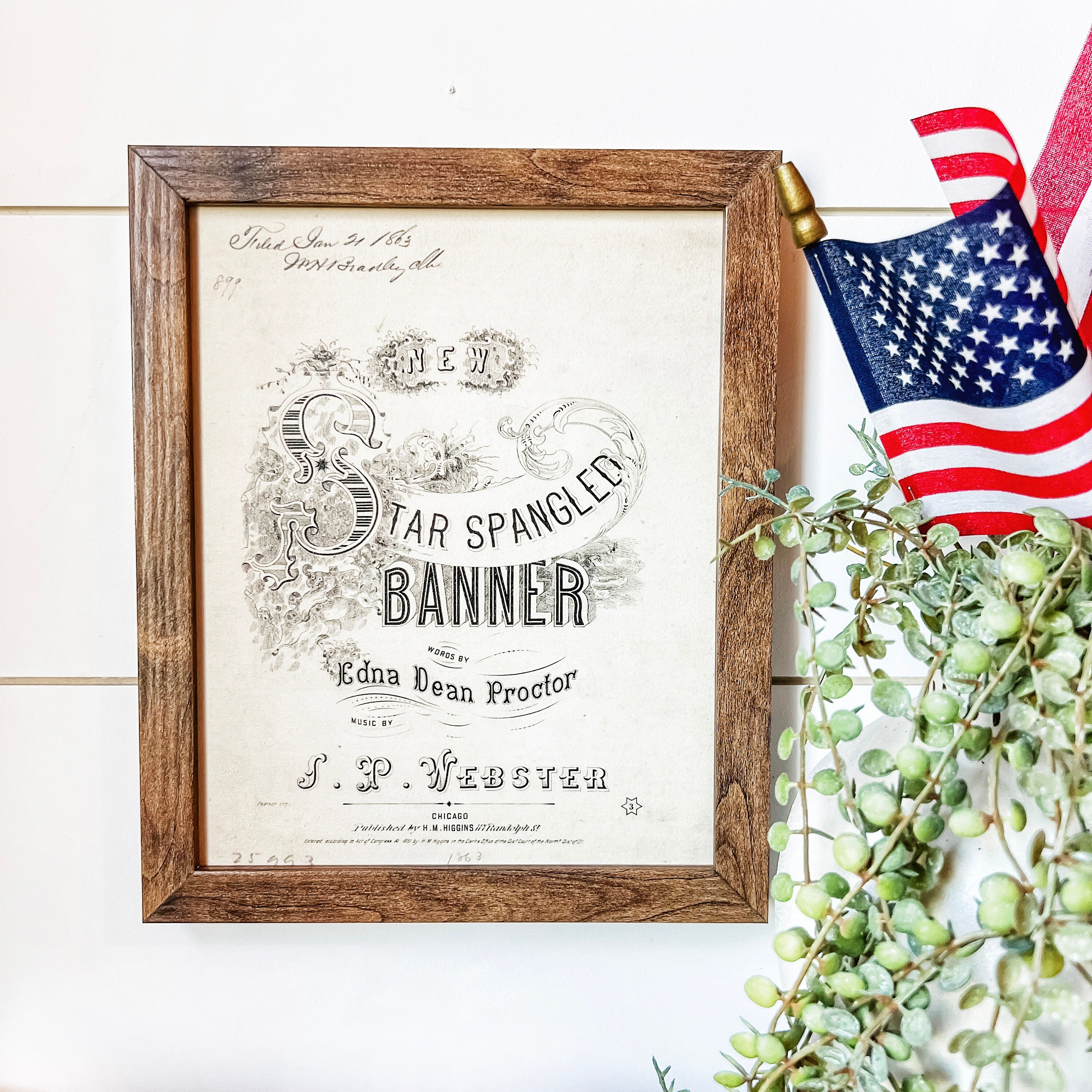 Star Spangled Banner Wood Sign, 4th of July Wall Art, American Flag Art ...