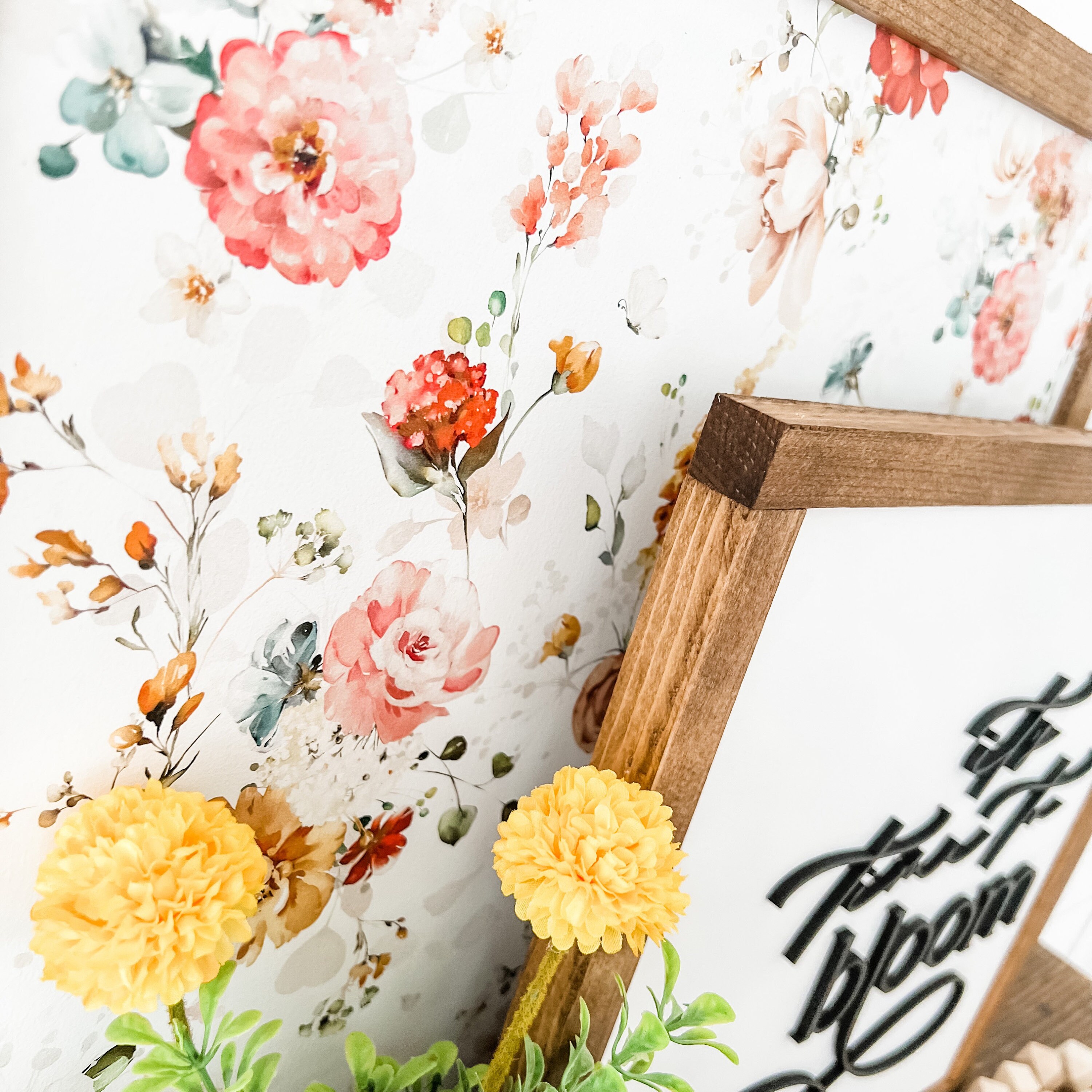 Sign DUO Spring Wood Signs Farmhouse Spring Sign Spring - Etsy