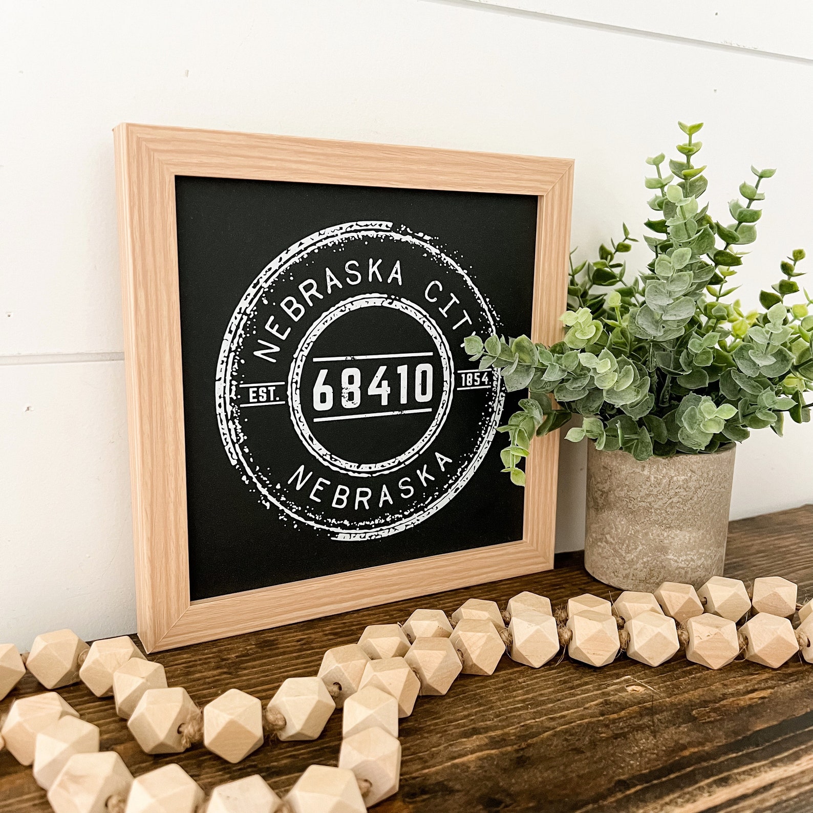 Custom Zip Code Sign, Vintage Stamp Postal Code Sign, Farmhouse Wood ...