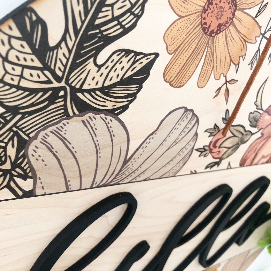 Spring Round Sign Personalized Wood Sign Round Wood Sign - Etsy