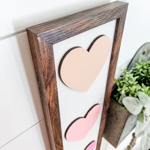 Vertical Heart Sign, Valentines Day Heart Sign, Ombre Style Hearts ...
