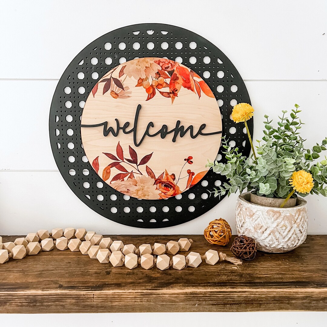 Interchangeable Round Sign, Personalized Wood Sign, Round Wood Sign ...