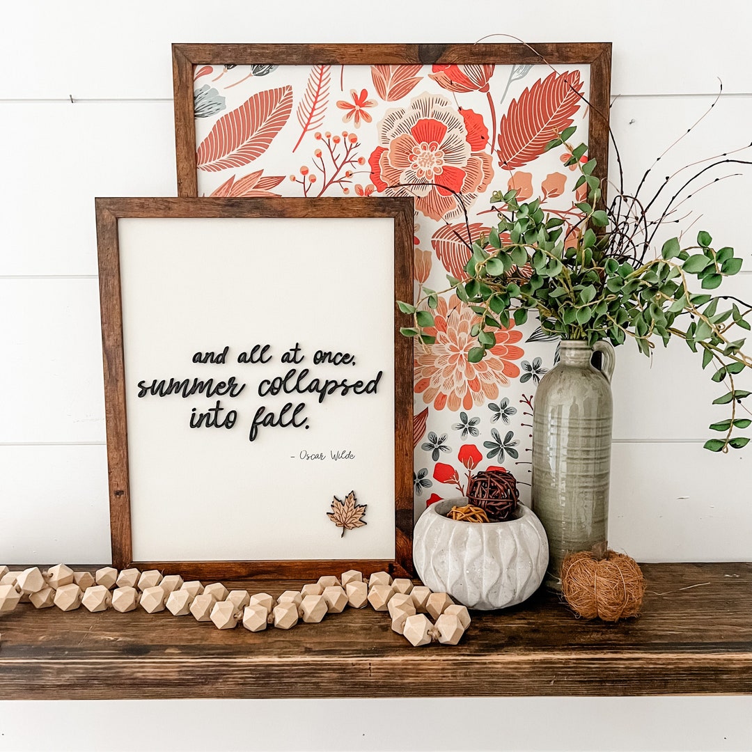 Fall Sign DUO, Fall Farmhouse Signs, Lasercut Wood Sign, Fall Quotes ...