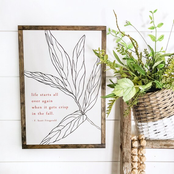 Fall Wood Sign Fall Quotes Fall Home Decor Signs for Fall | Etsy