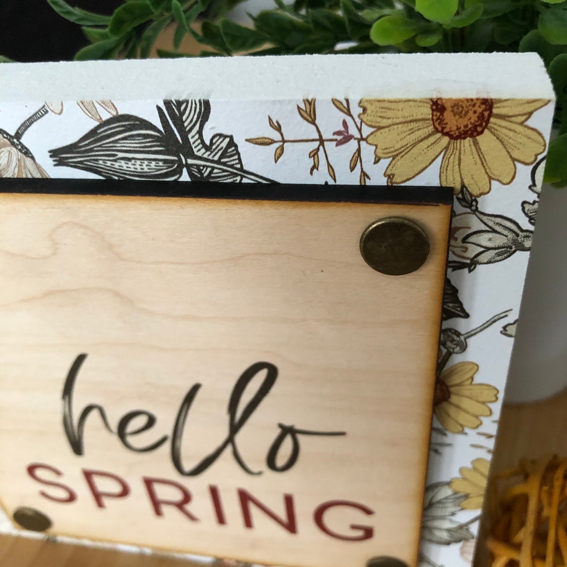 Spring Mini Signs Tiered Tray Sign Hello Spring Spring Home - Etsy