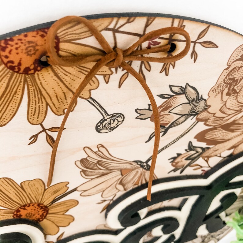 Spring Round Sign Personalized Wood Sign Round Wood Sign | Etsy