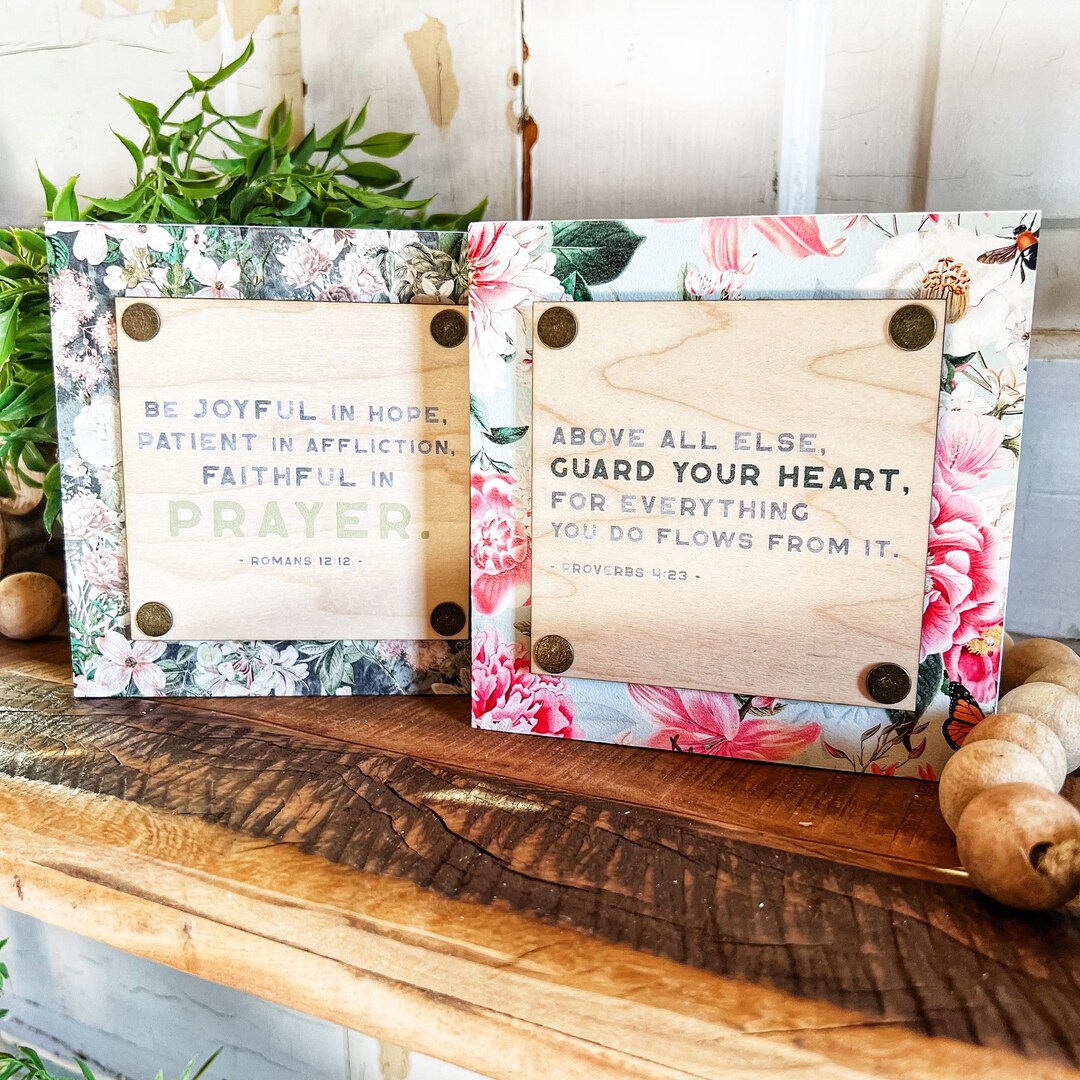 Bible Verse Signs, Tiered Tray Sign, Scripture Sign, Bible Verse Art ...