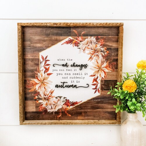 Fall Wood Sign Fall Quotes Fall Home Decor Lasercut Wood - Etsy