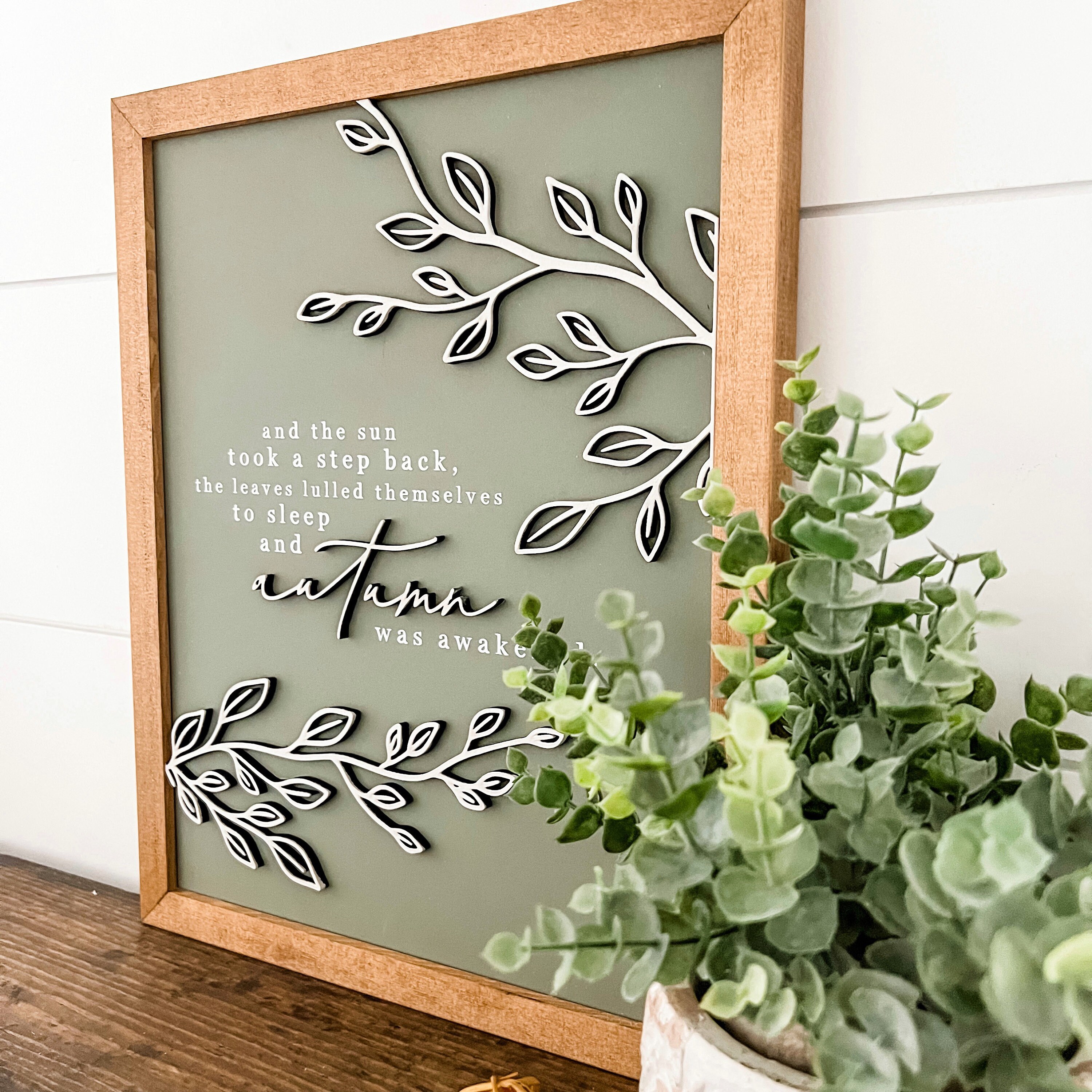 Fall Quote Wood Sign, Fall Quotes, Fall Home Decor, Lasercut Wood Sign ...