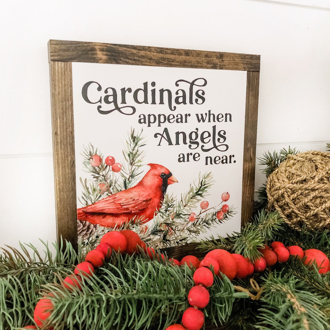 Christmas Cardinal Sign Cardinal Sign Christmas Decor - Etsy