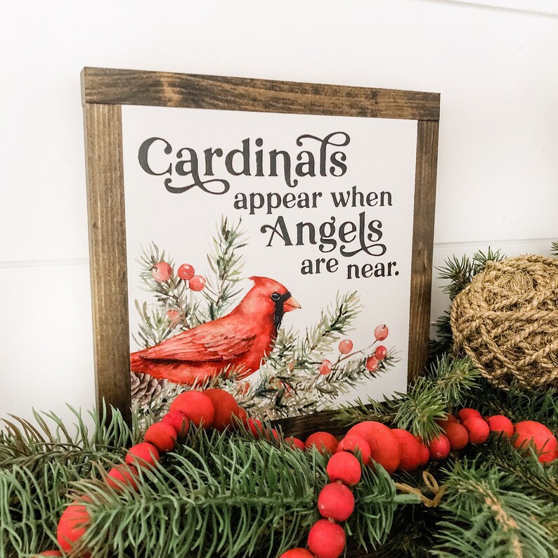 Christmas Cardinal Sign Cardinal Sign Christmas Decor - Etsy