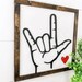 Valentine Decor Sign Love Sign Language I Love You Sign - Etsy