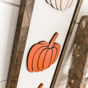 Fall Wood Sign, Fall Pumpkin Sign, Fall Home Decor, Pumpkin Sign, Front ...