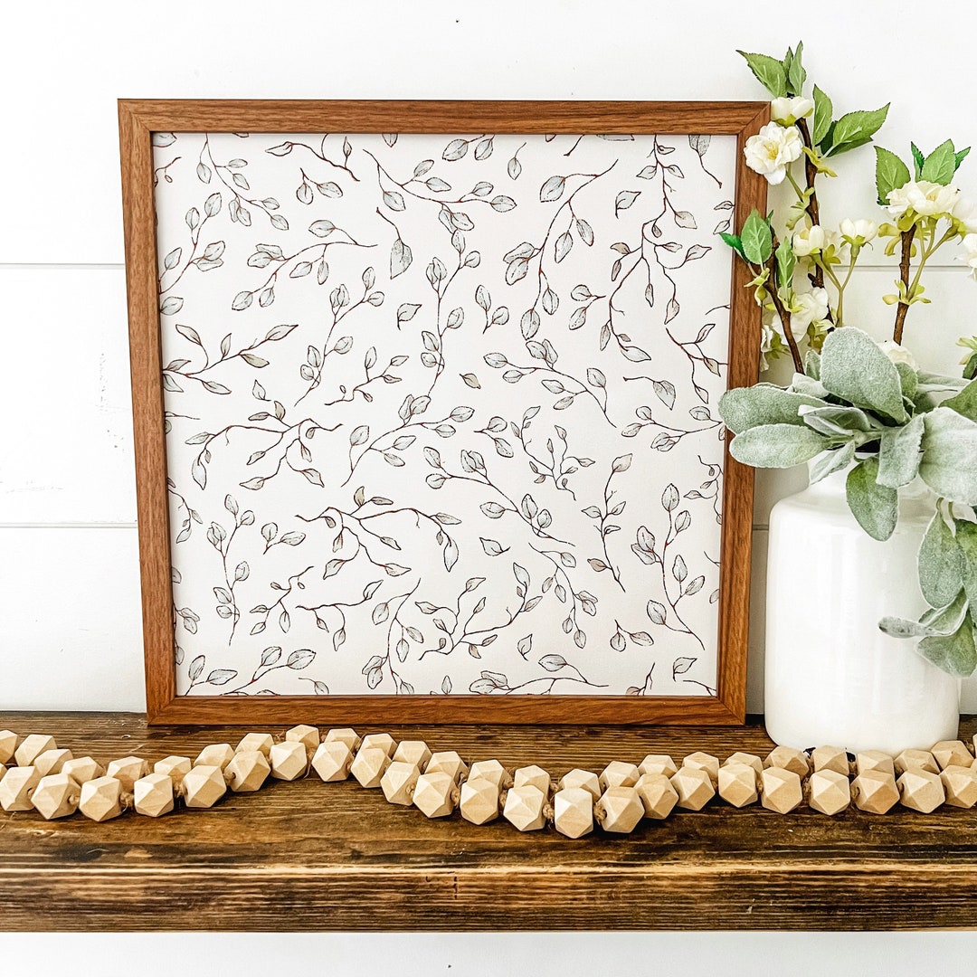 Spring Wood Sign, Farmhouse Spring Sign, Floral Background Layering ...