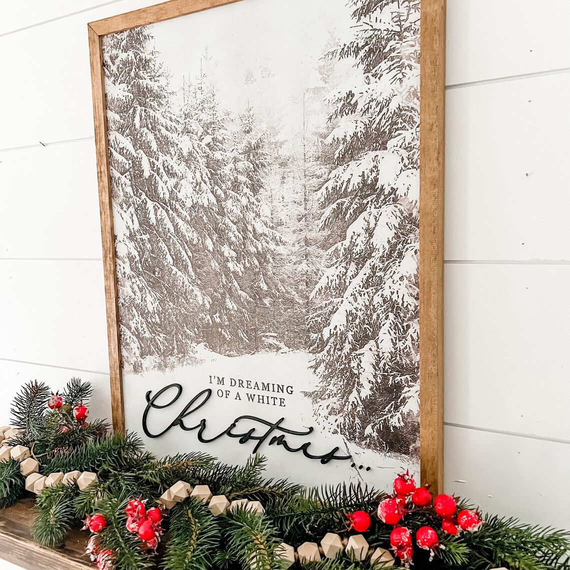 Unique Christmas Sign, Dreaming of a White Christmas, Laser Cut Sign ...