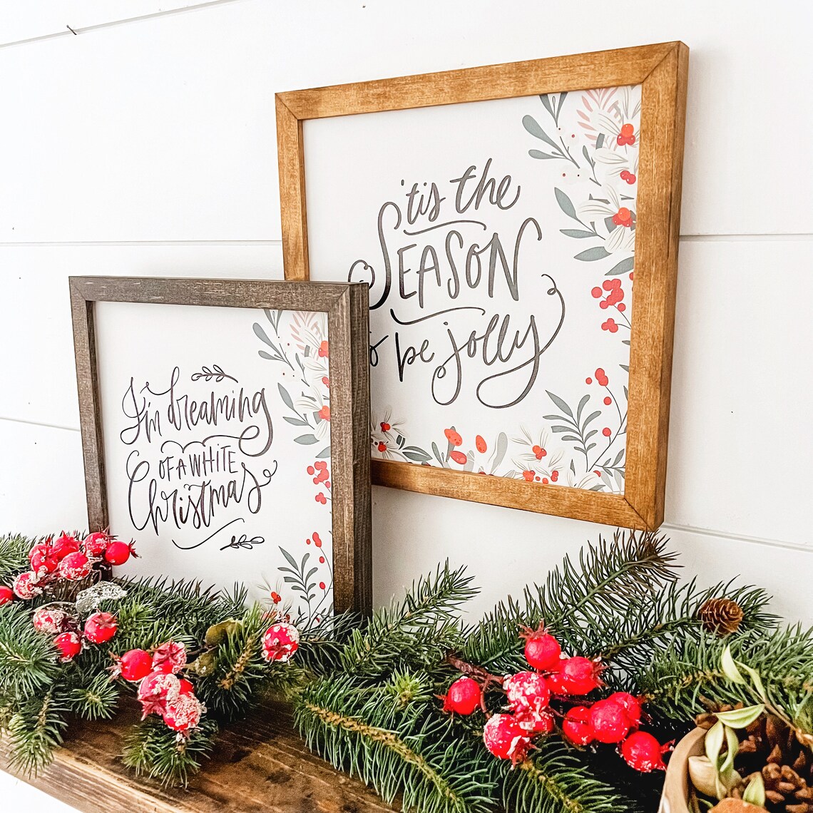 Christmas Wood Sign With Saying Tis the Season to Be Jolly - Etsy