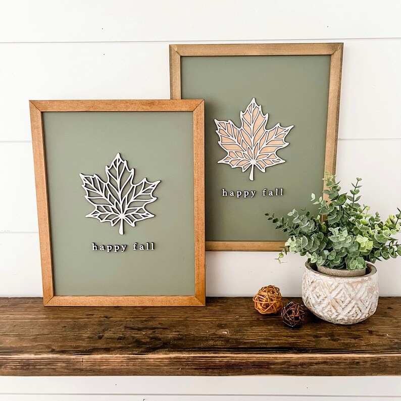 Happy Fall Wood Sign, Fall Quotes, Fall Home Decor, Lasercut Wood Sign ...
