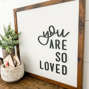 You Are so Loved Saying, Valentines Day Sign, Nursery Wood Sign, Sign ...