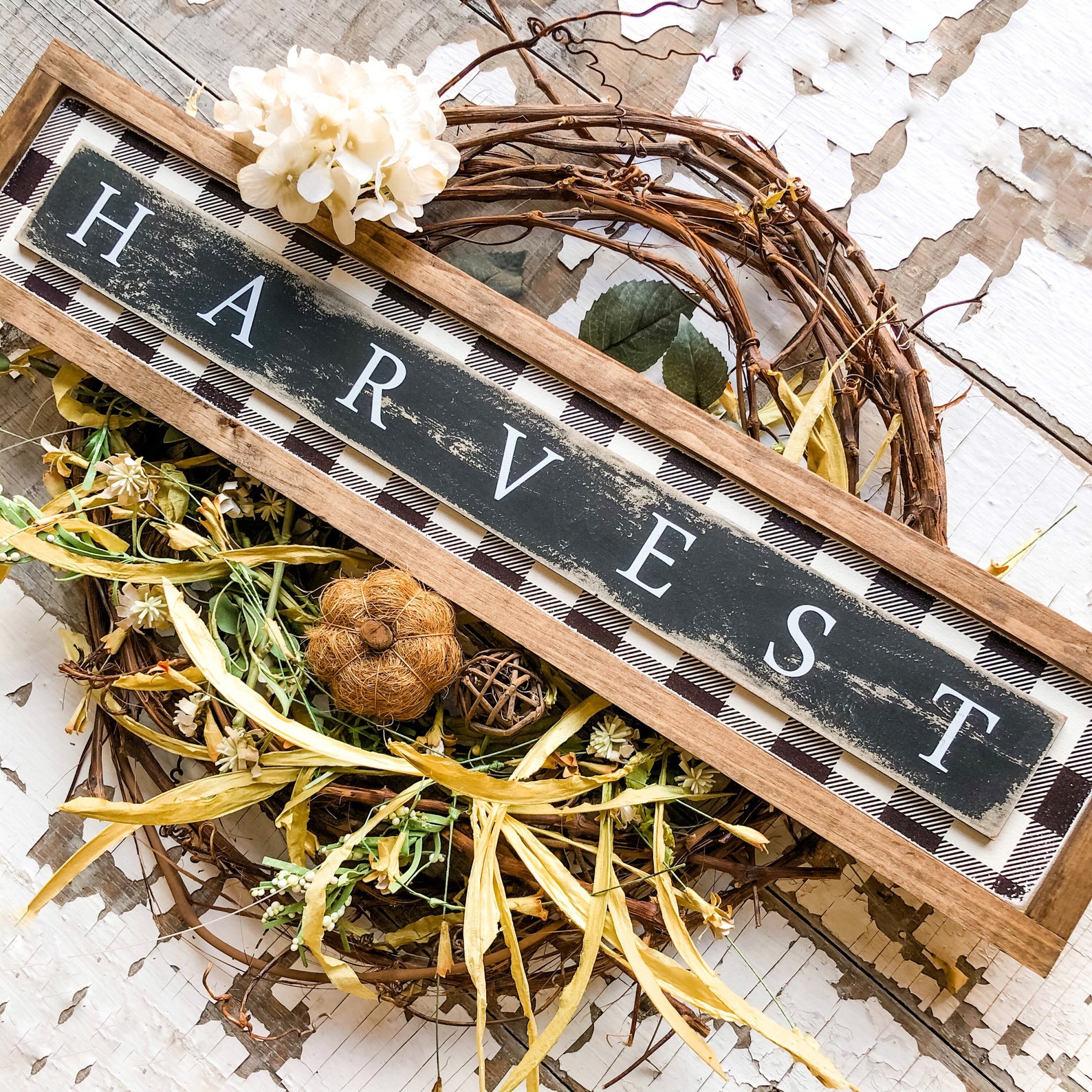 Fall Wood Sign, Autumn Sayings, Fall Home Decor, Harvest Sign, Shelf ...
