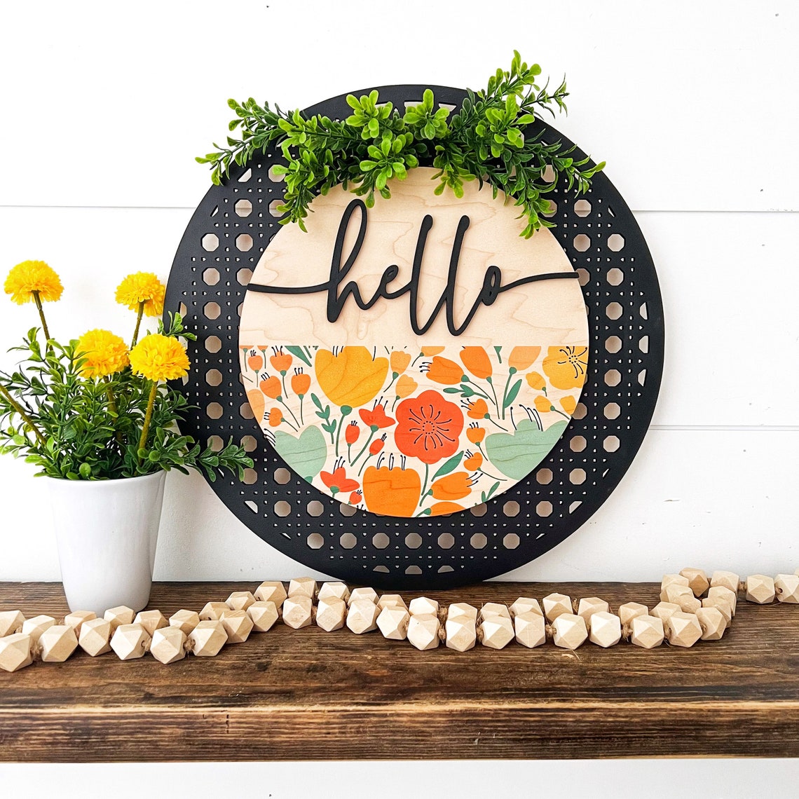 Interchangeable Round Sign Personalized Wood Sign Round Wood - Etsy