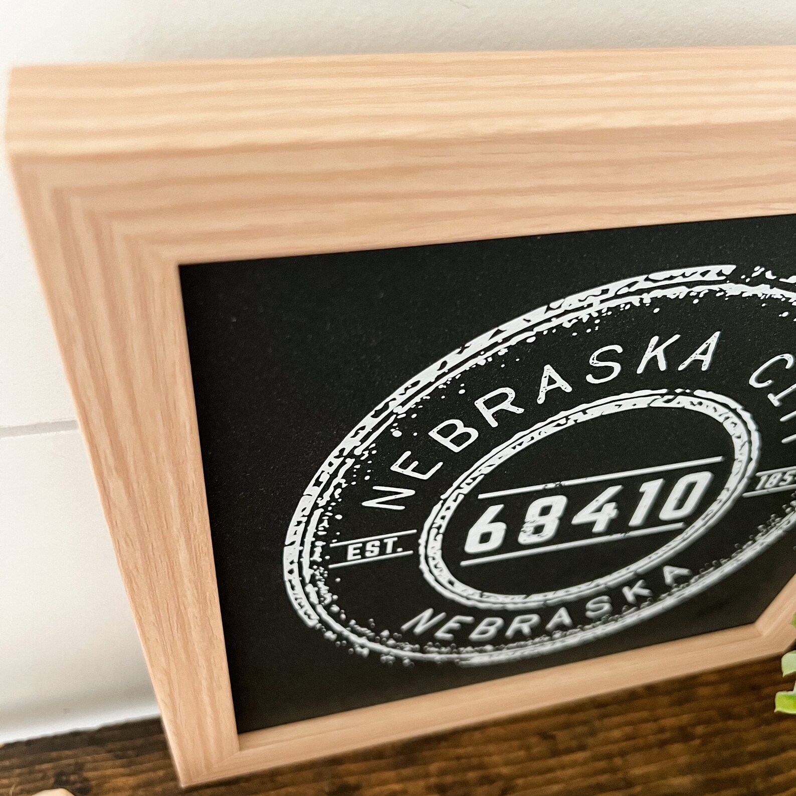 Custom Zip Code Sign, Vintage Stamp Postal Code Sign, Farmhouse Wood ...