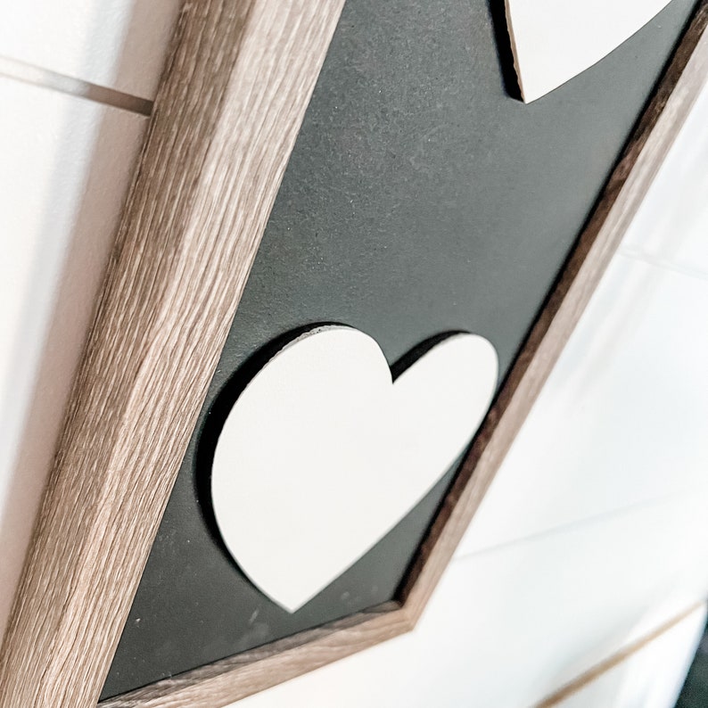Vertical Heart Sign, Valentines Day Heart Sign, Ombre Style Hearts ...
