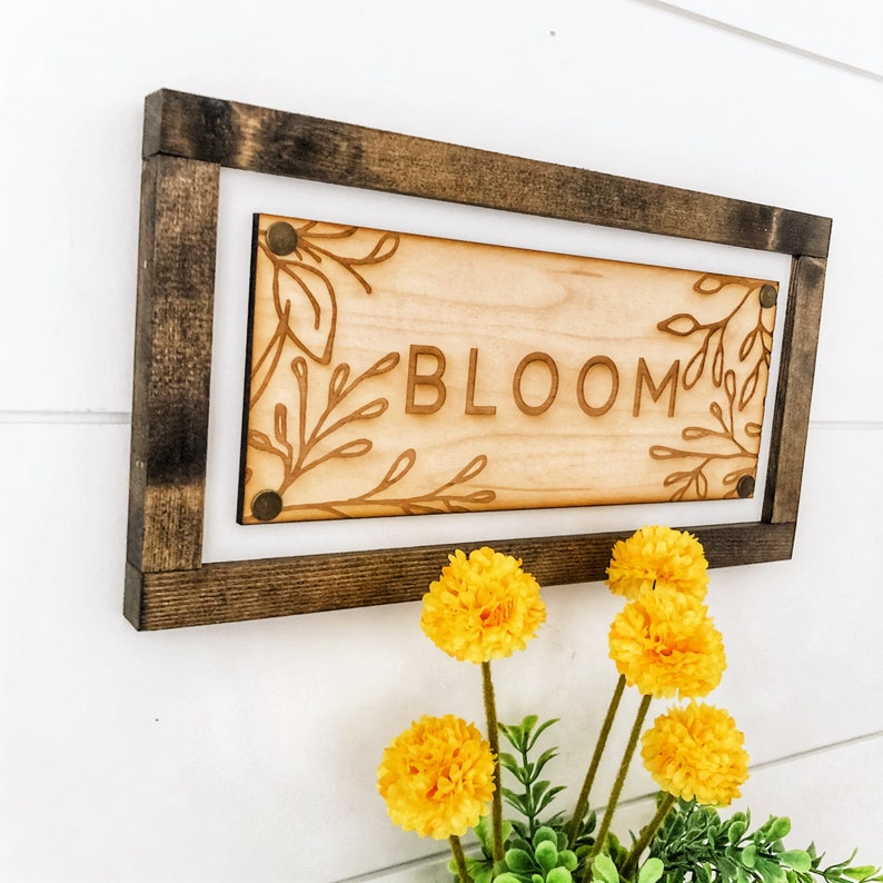 Spring Wood Sign, Farmhouse Spring Sign, Bloom Wood Sign, Spring Home ...