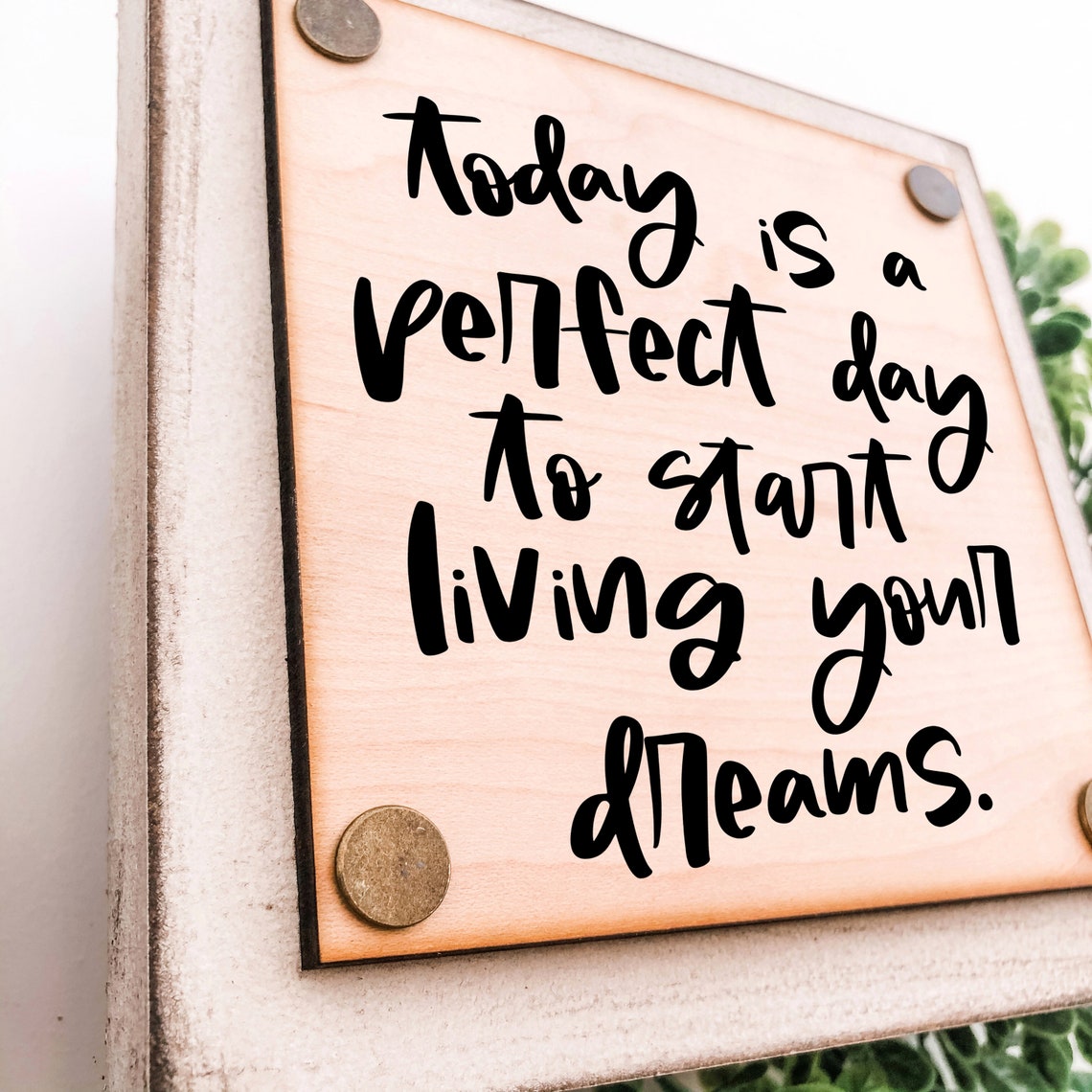 Inspirational Quotes, Tiered Tray Sign, Mini Wood Sign, Start Living ...