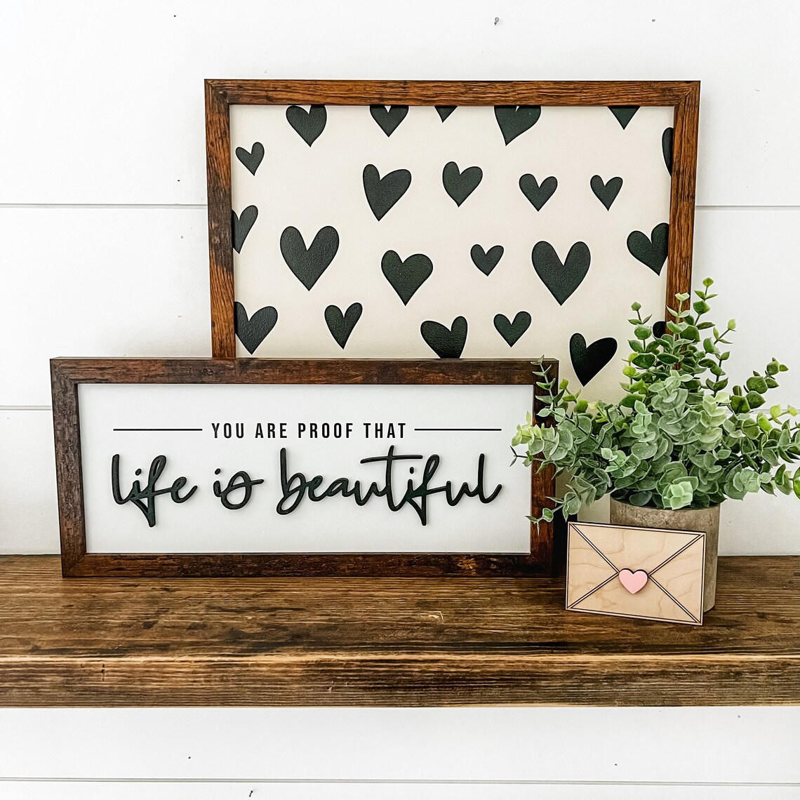 Life is Beautiful Wood Sign, Farmhouse Wooden Sign, Inspirational ...