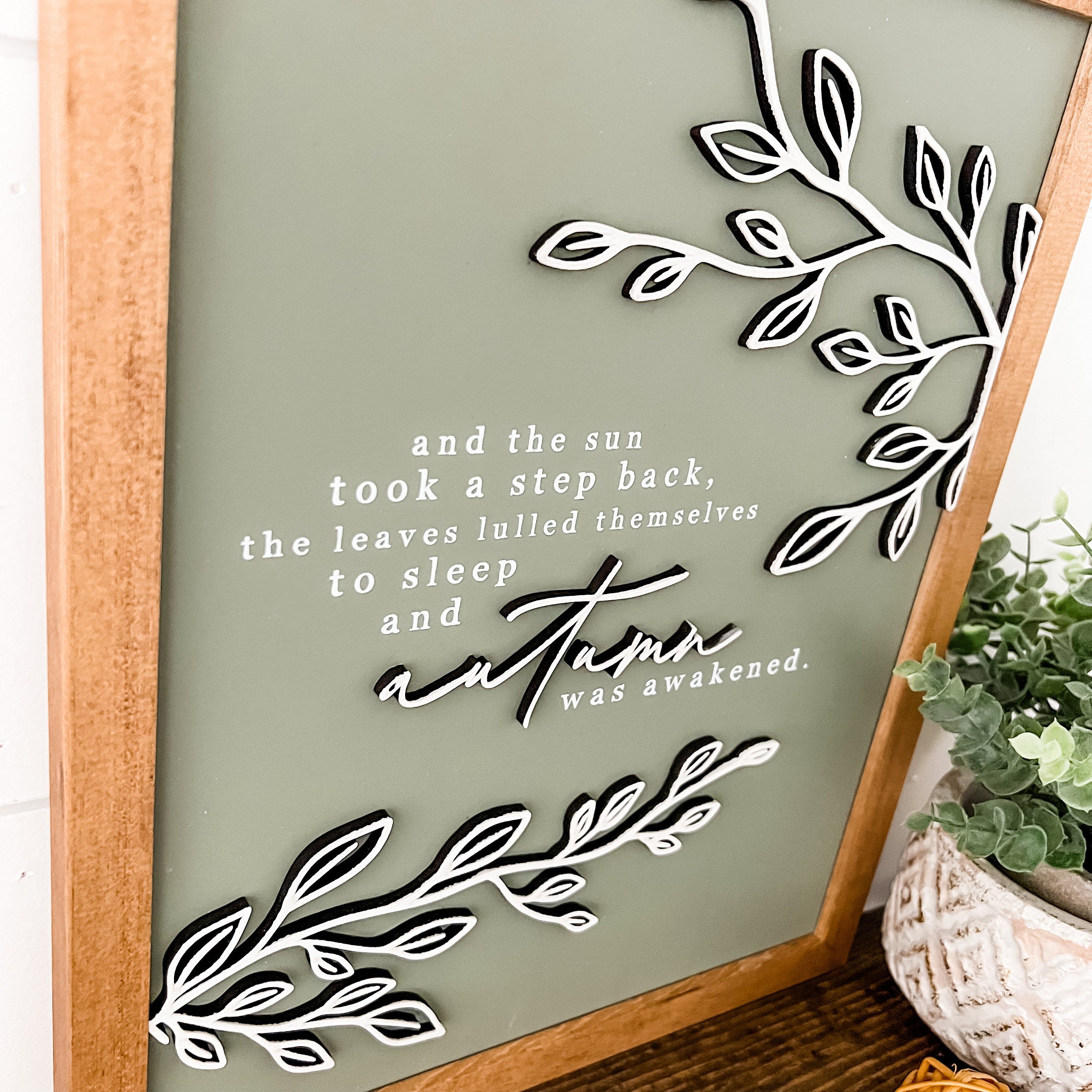 Fall Quote Wood Sign, Fall Quotes, Fall Home Decor, Lasercut Wood Sign ...